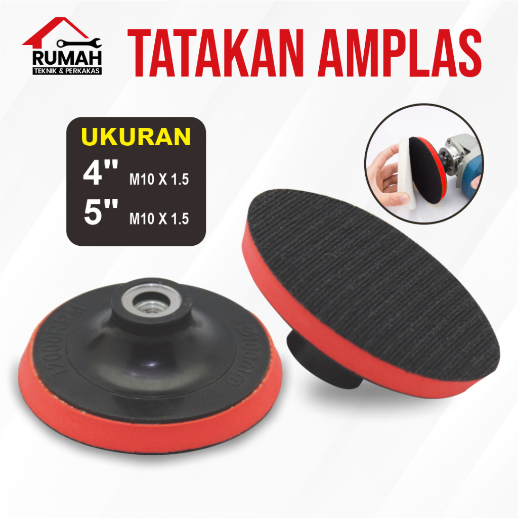 Jual TATAKAN AMPLAS VELCRO (4"/5") / Sanding Pad Gerinda Amplas Bulat ...