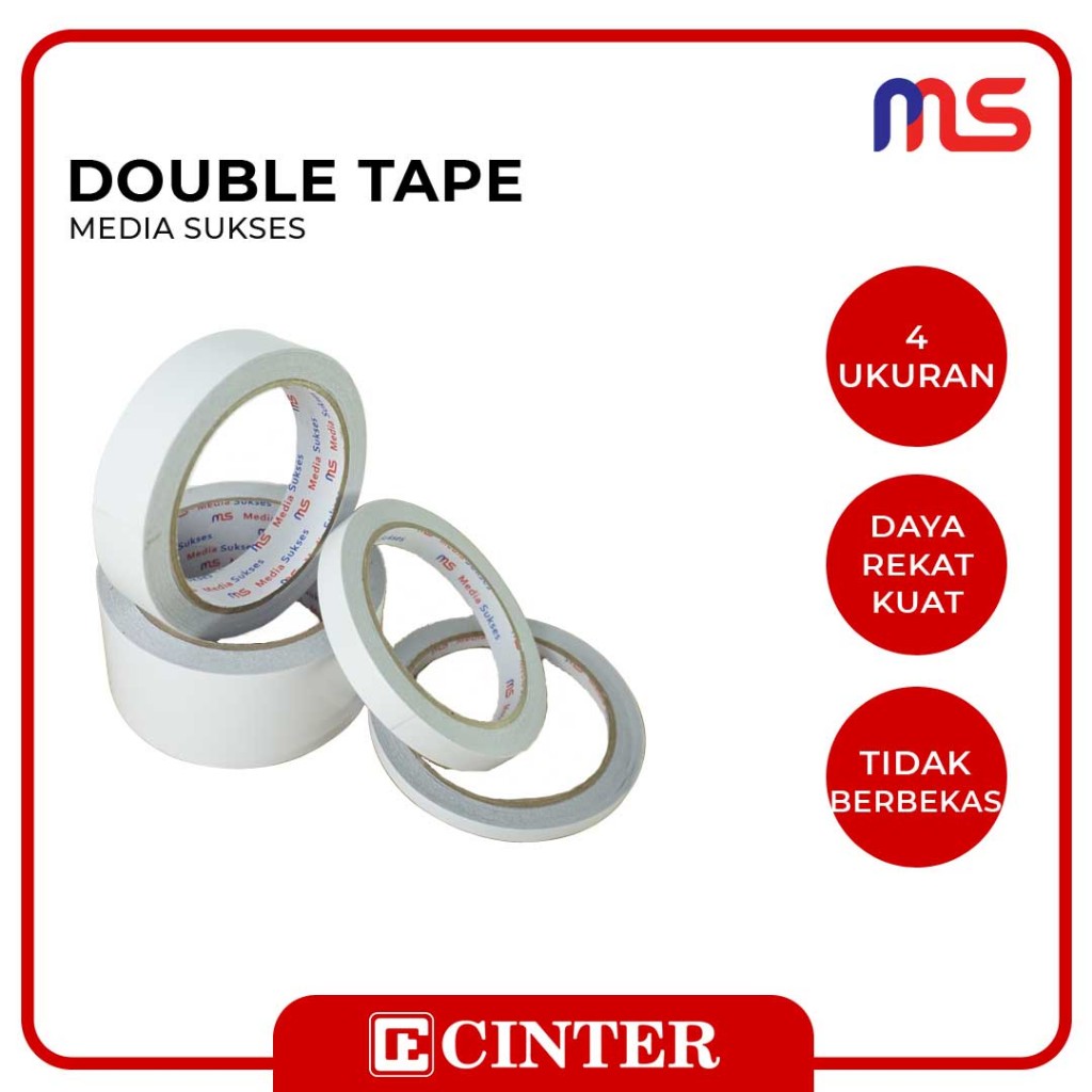 Jual MEDIA SUKSES - ISOLASI DOUBLE TAPE / ISOLASI DUA SISI / DOUBLE ...