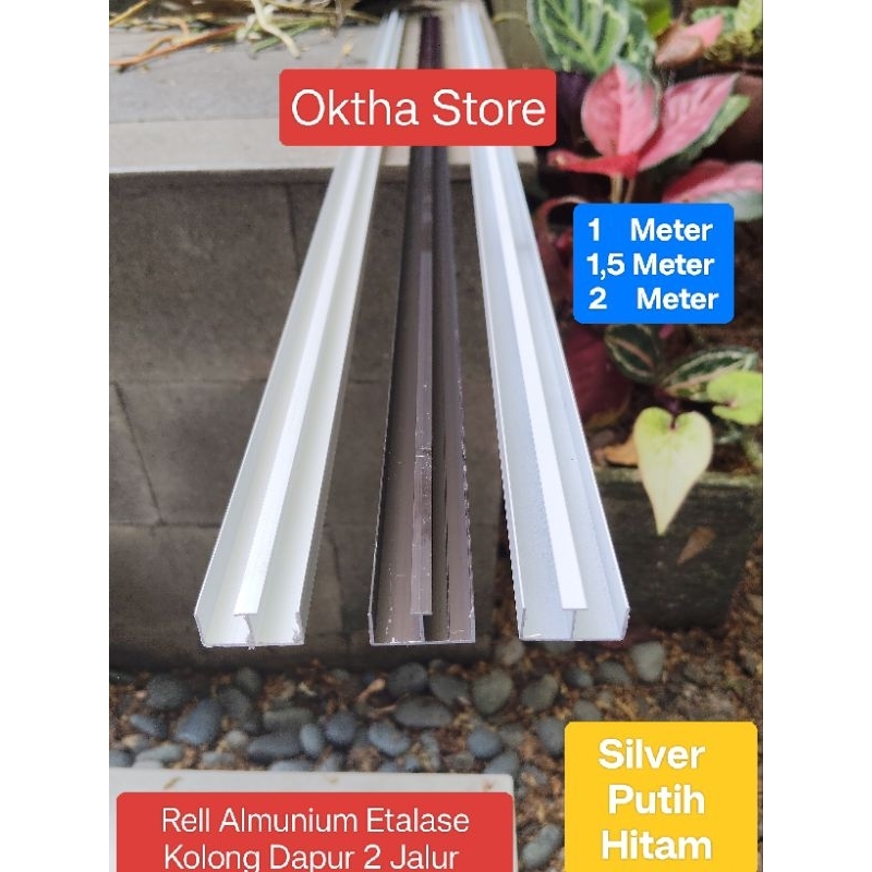 Jual [1,5 METER ] Rell Etalase / Rel Showcase / Rel Kolong Dapur / Rel ...