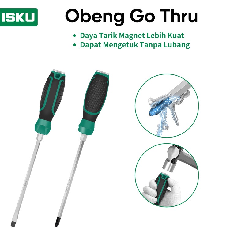 Jual ISKU Obeng Go Thru/Obeng Ketok/Obeng Phillips/Obeng | Shopee Indonesia