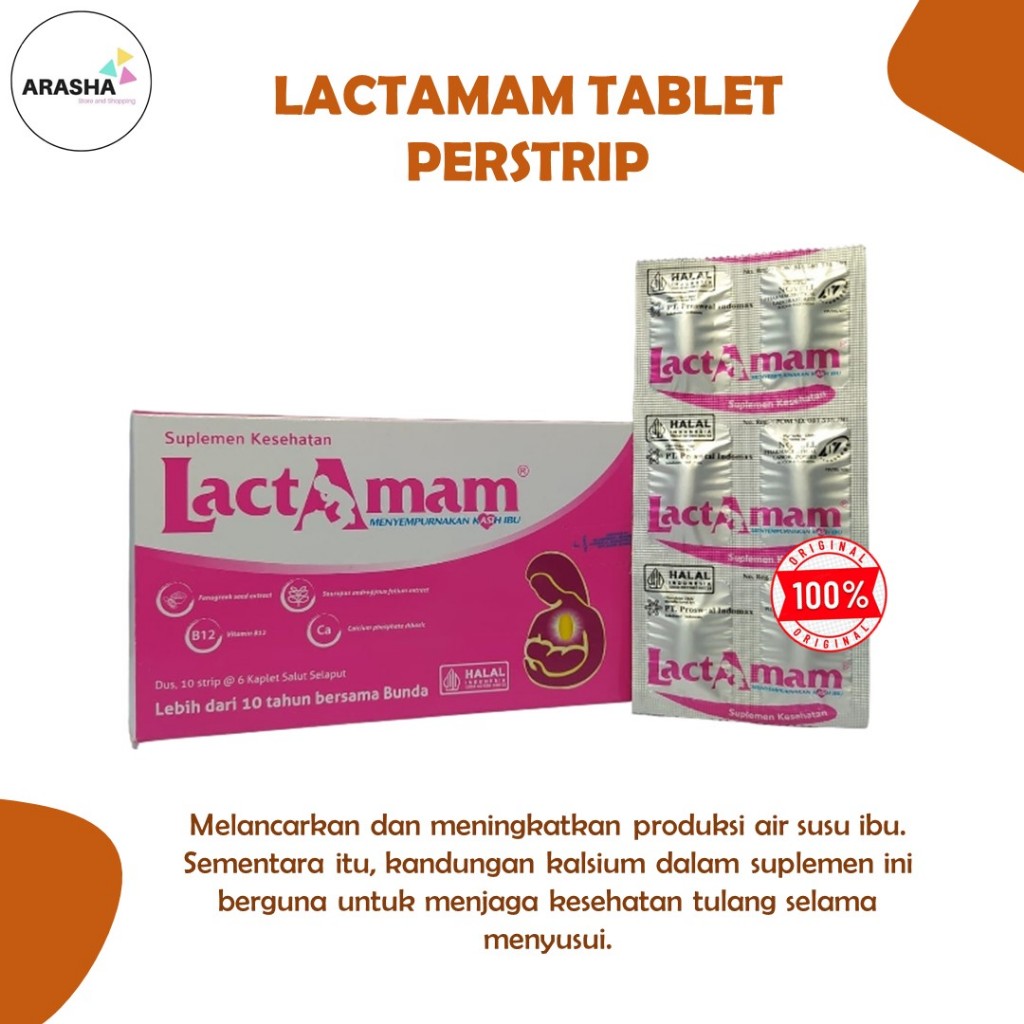 Jual LACTAMAM KAPLET ASI BOOSTER PERSTRIP - Membantu Perlancar ASI ...