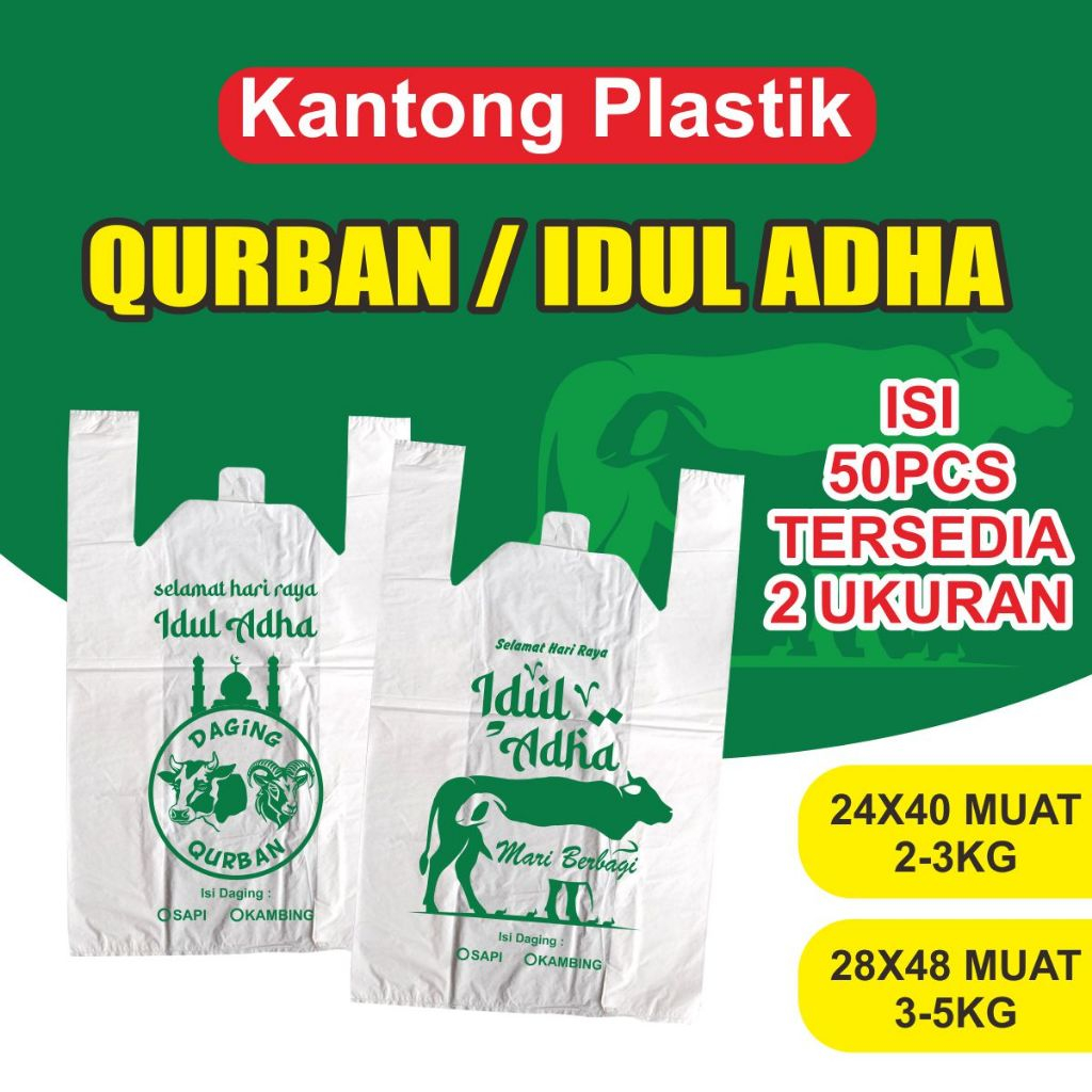 Jual PLASTIK KEMASAN DAGING QURBAN IDUL ADHA ISI 50 PCS KANTONG KRESEK ...