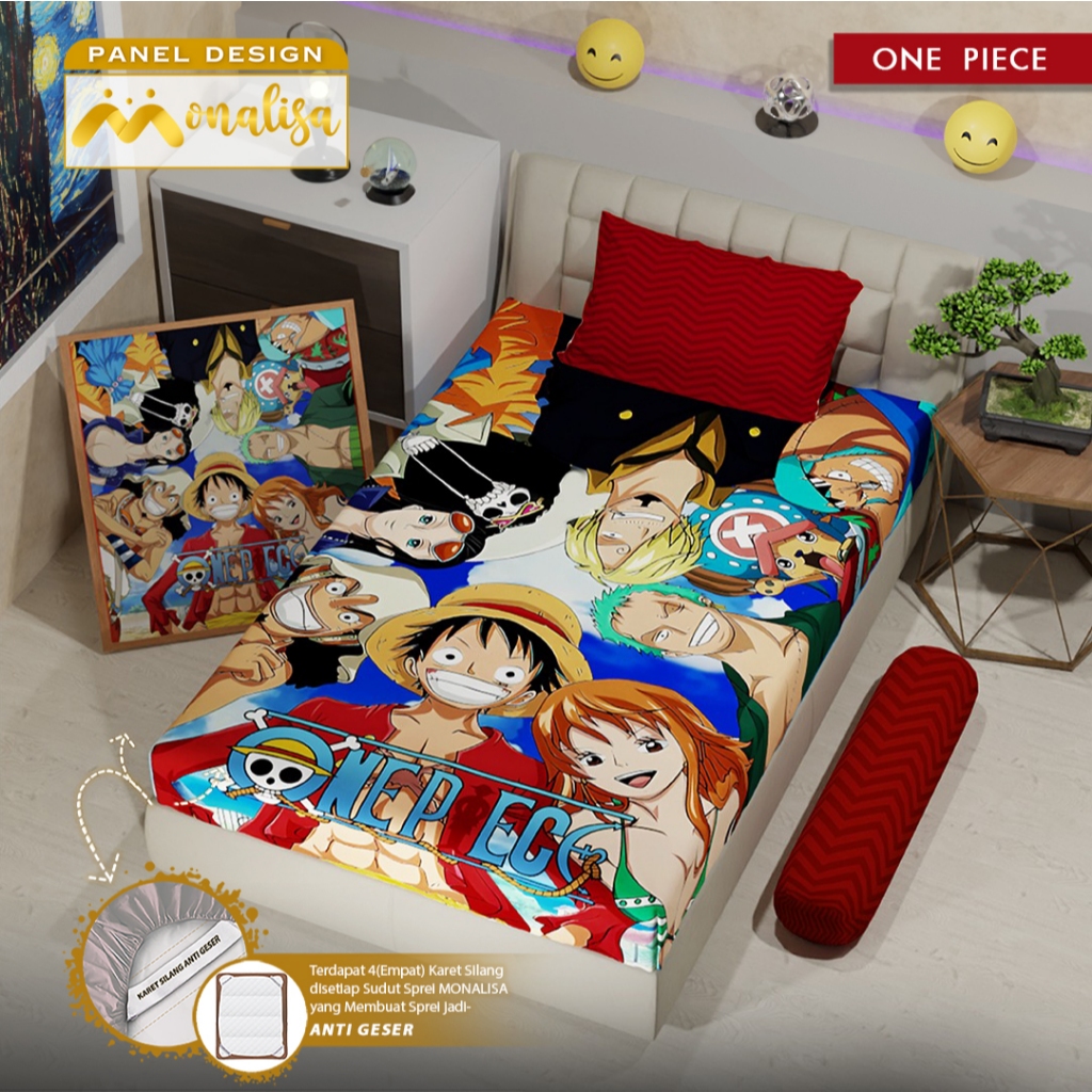 Jual Monalisa Sprei Panel Design Uk 90 x 200 T 20 Bahan Katun / Motif ...