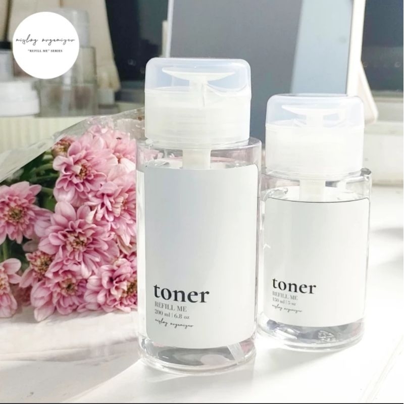 Jual Botol toner REFILL ME skincare series by nislog organizer top pump ...