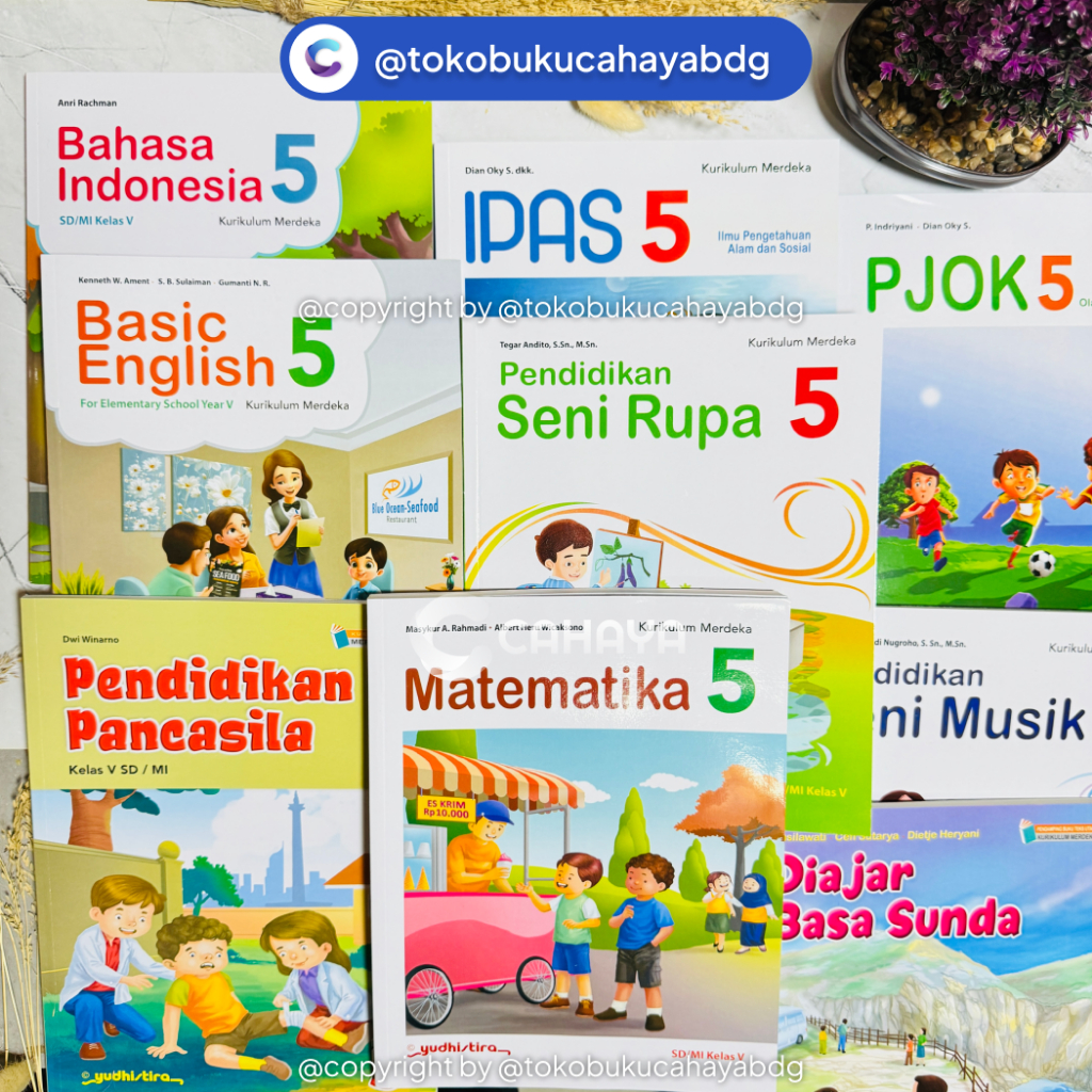 Jual Buku Yudhistira Kelas 5 KM Revisi Non Rev SD K Merdeka Matematika Bahasa Indonesia Basic ...