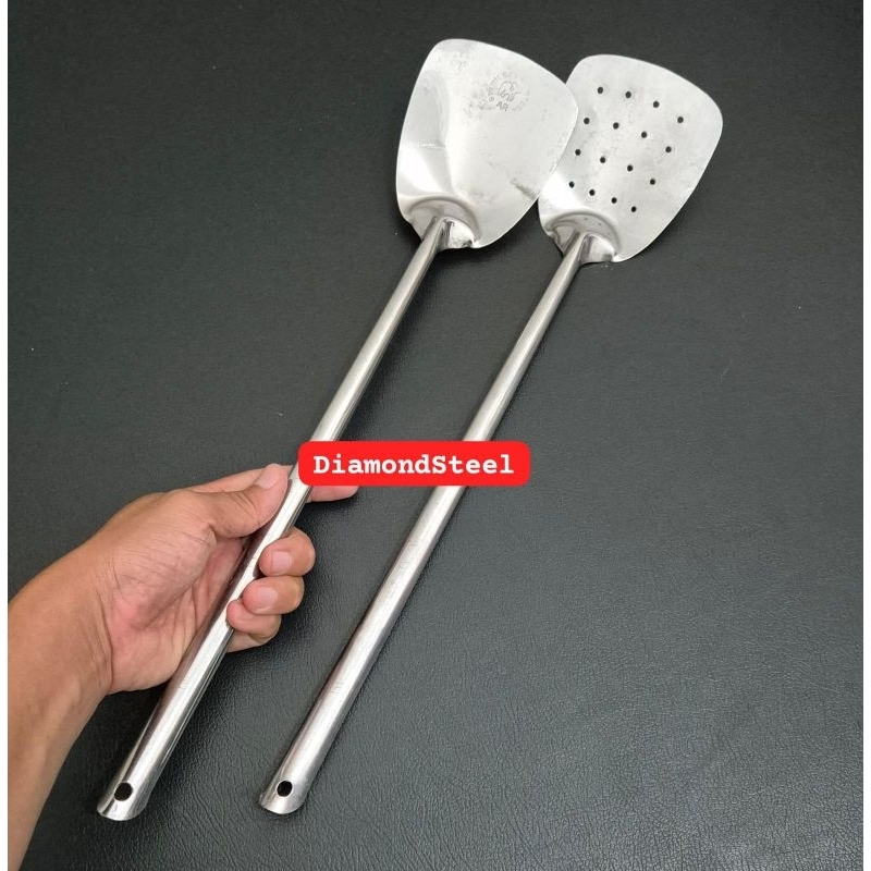 Jual SPATULA BESAR PANJANG FULL STAINLESS / SUTIL / SOTIL / SPATULA ...