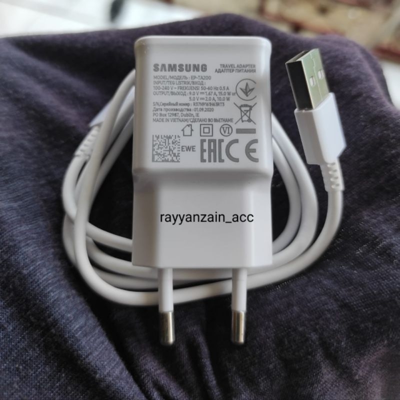 Jual Charger samsung copotan A32 A52 A22 A50 A20 fast charging 15 Watt original ( second bekas ...