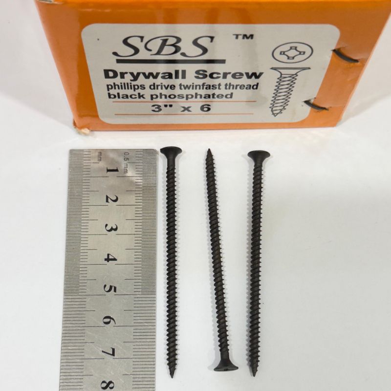 Jual skrup gypsum hitam 3 inchi // drywall screw phillips Drive ...