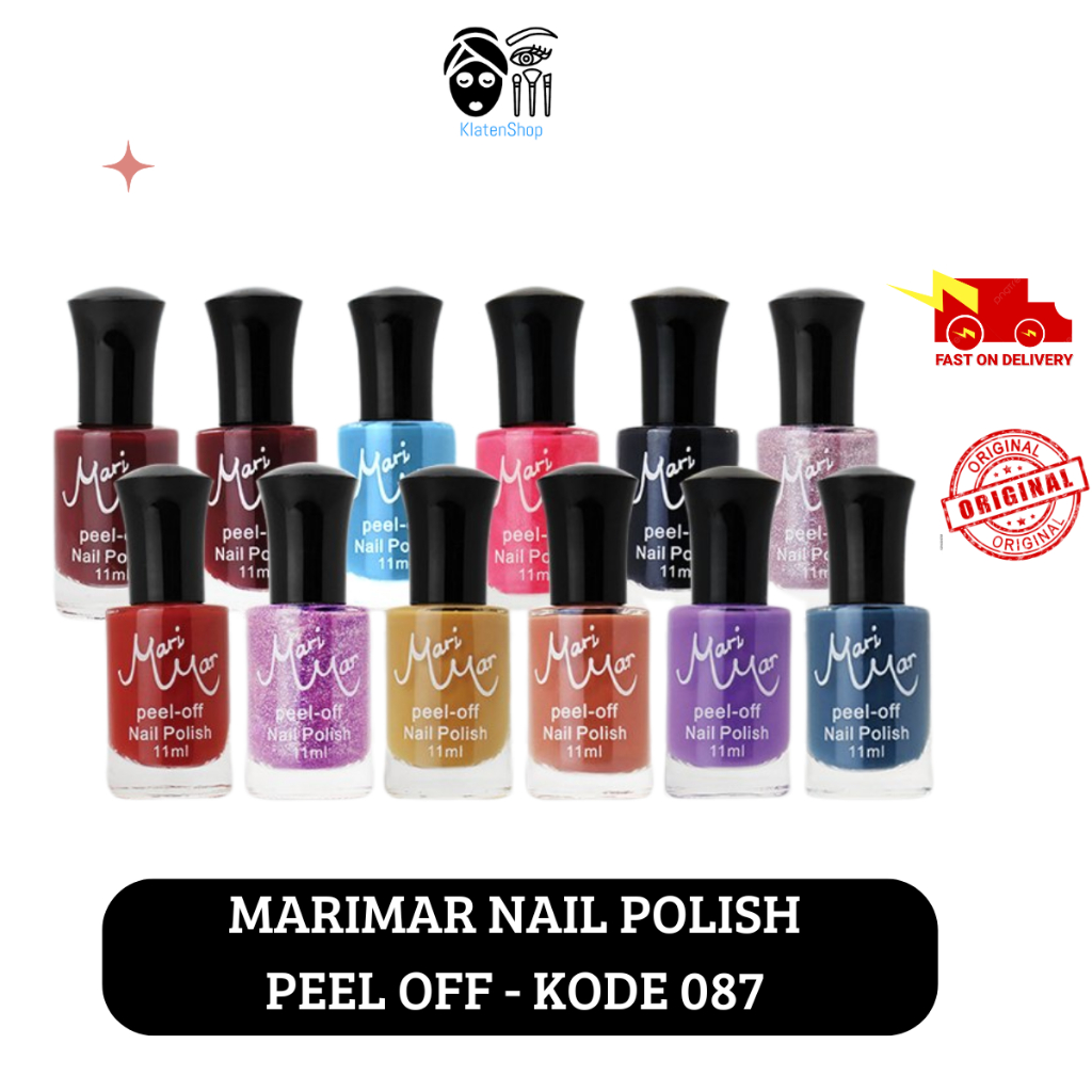 Jual Marimar Nail Polish Pell Off All Shade | Kode 087 | Shopee Indonesia