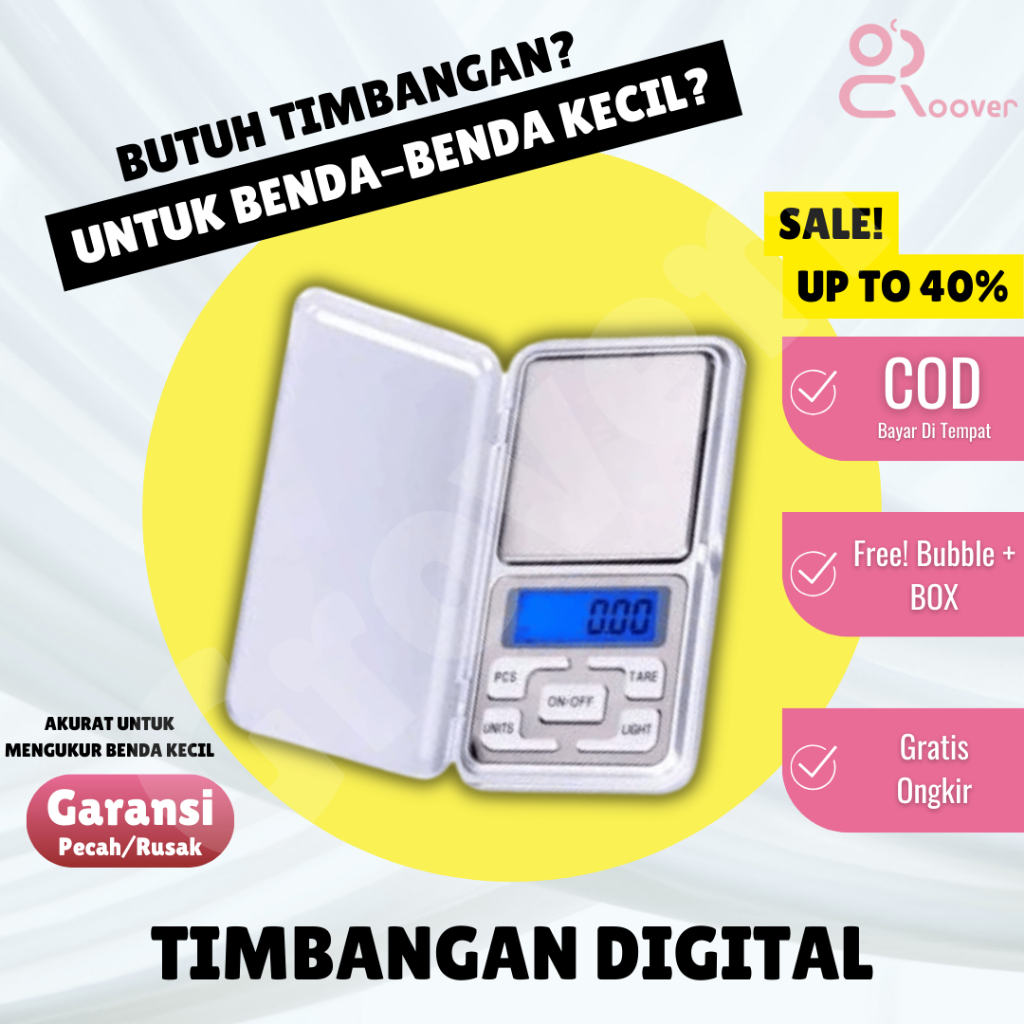 Jual Timbangan Pocket Digital Emas Perak Berlian Diamond Batu Akik 0.1g ...