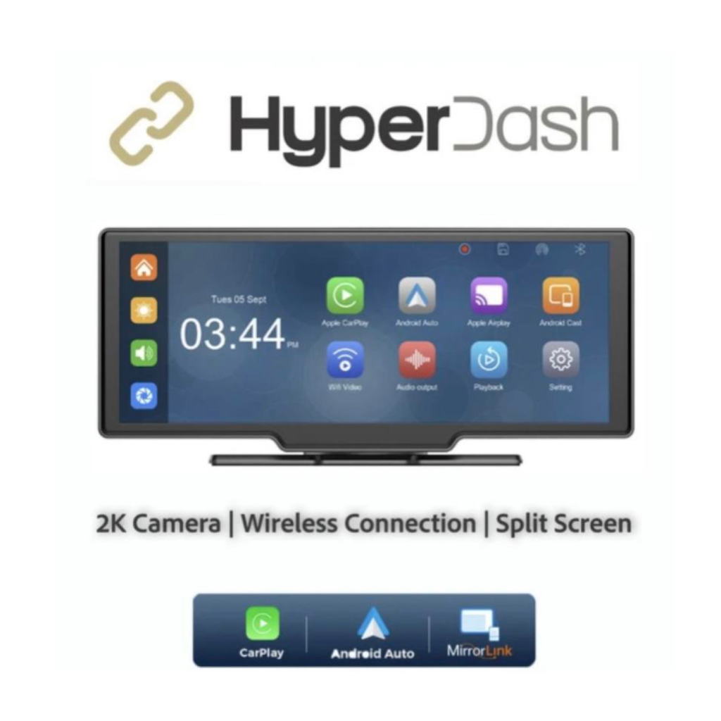 Jual HyperDash T86 Car GPS 10.25 inch Smart Screen Dual Dashcam Rear ...