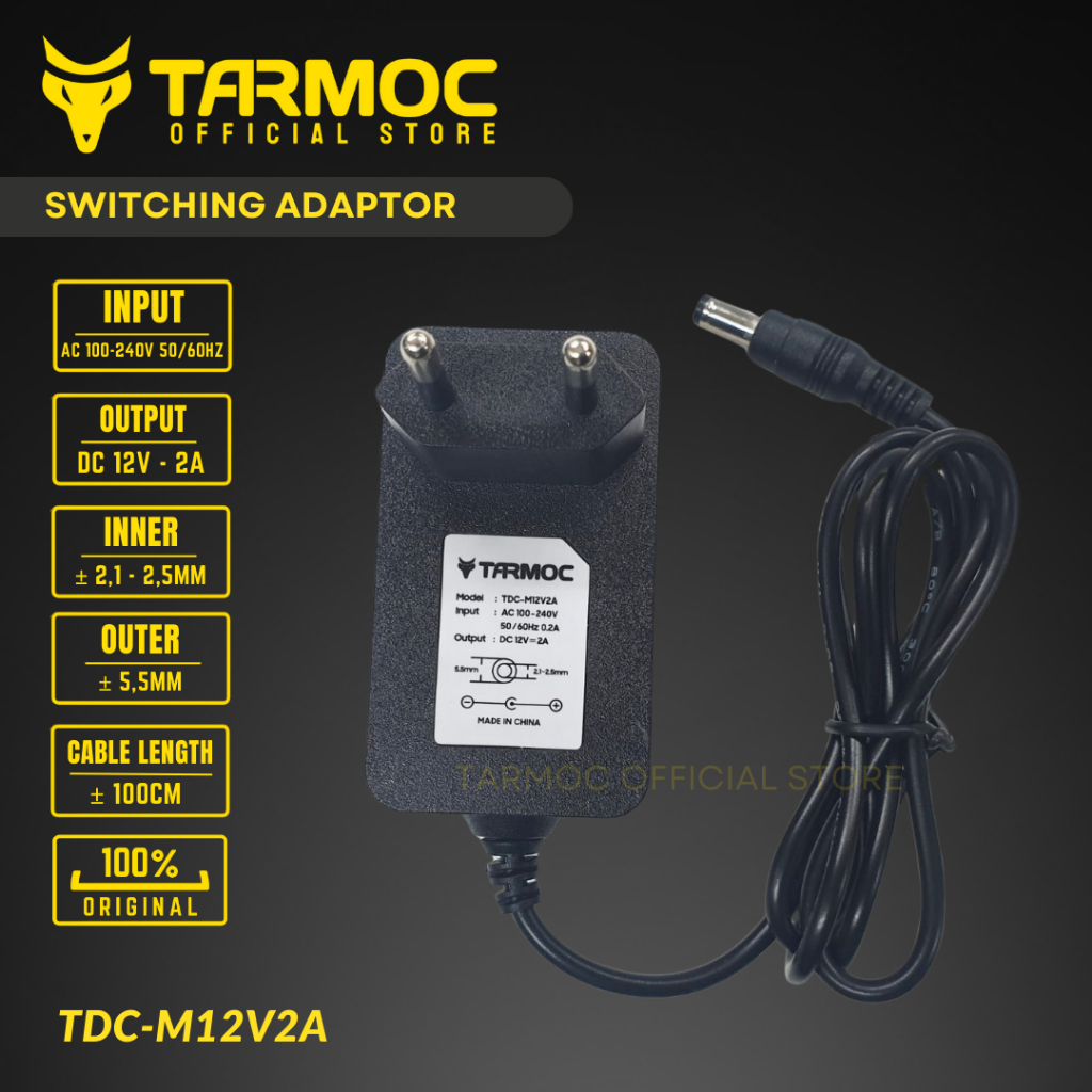Jual Tarmoc TDC-M12V2A | Switching Adaptor 12V 2A | Shopee Indonesia