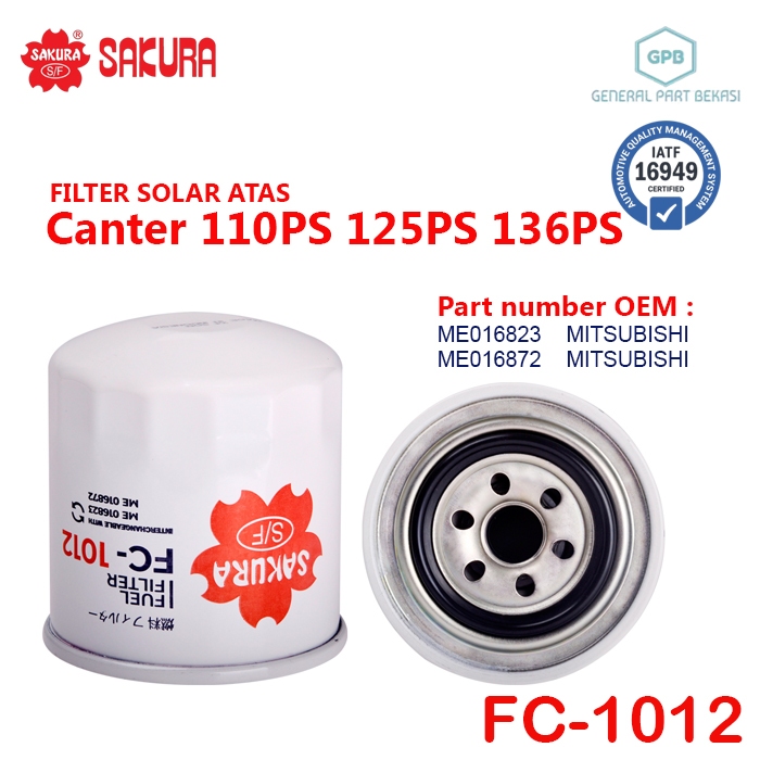 Jual Filter Solar Atas Canter PS110 PS125 PS136 HDX FC-1012 Sakura ...
