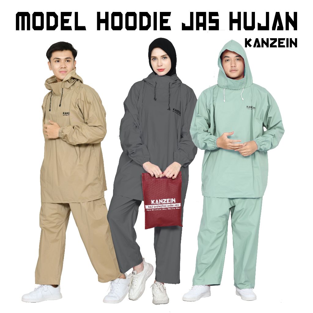 Jual MODEL HOODIE TANPA ZIPER JAS HUJAN DEWASA PRIA WANITA ATASAN DAN ...