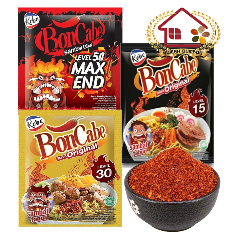 Jual (1 sachet) KOBE BONCABE Sambal Cabe Tabur Semua Varian Level ...