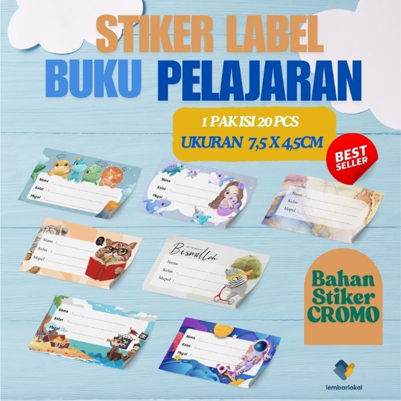 Jual Stiker Mata Pelajaran Sekolah (isi 20 pcs) | Stiker Mapel | Label ...