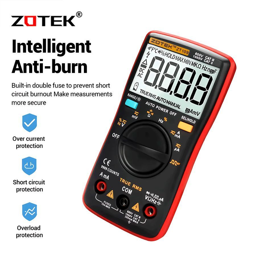 Jual MULTITESTER DIGITAL ZT-109 ORIGINAL / AVOMETER DIGITAL ZOTEK ZT ...