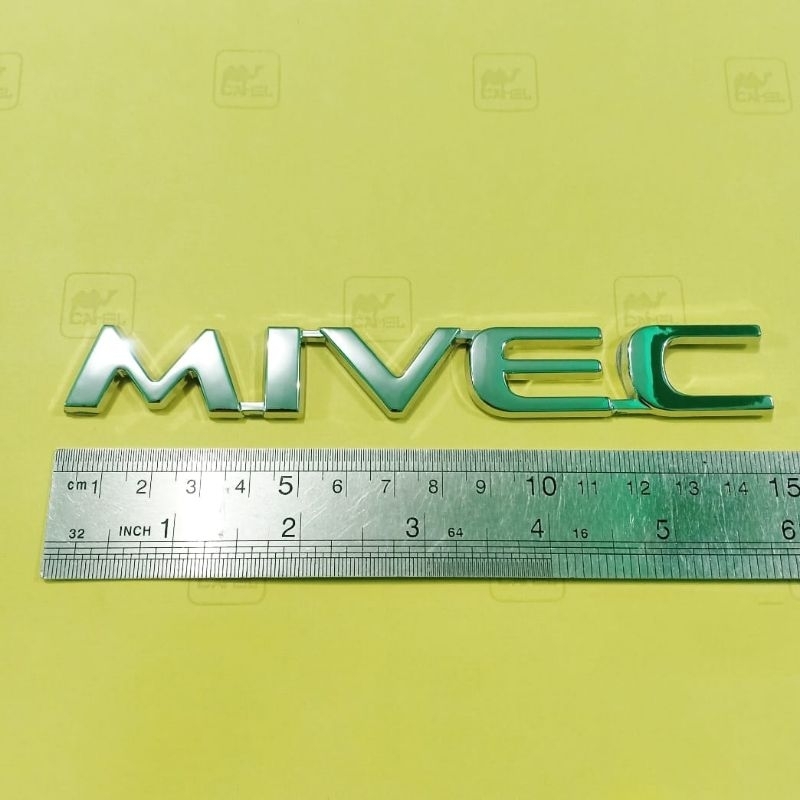 Jual Emblem logo MIVEC mitsubishi ukuran original bagasi silver chrome ...
