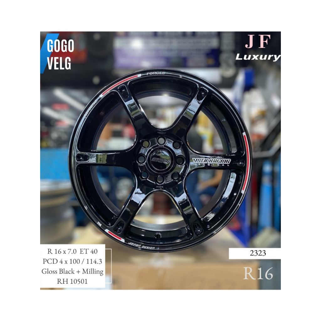 Jual Velg Mobil Volk Rays Te37 R16 PCD 8X100/114,3 Gloss Black Ring 16 Brio Freed Kijang Veloz ...