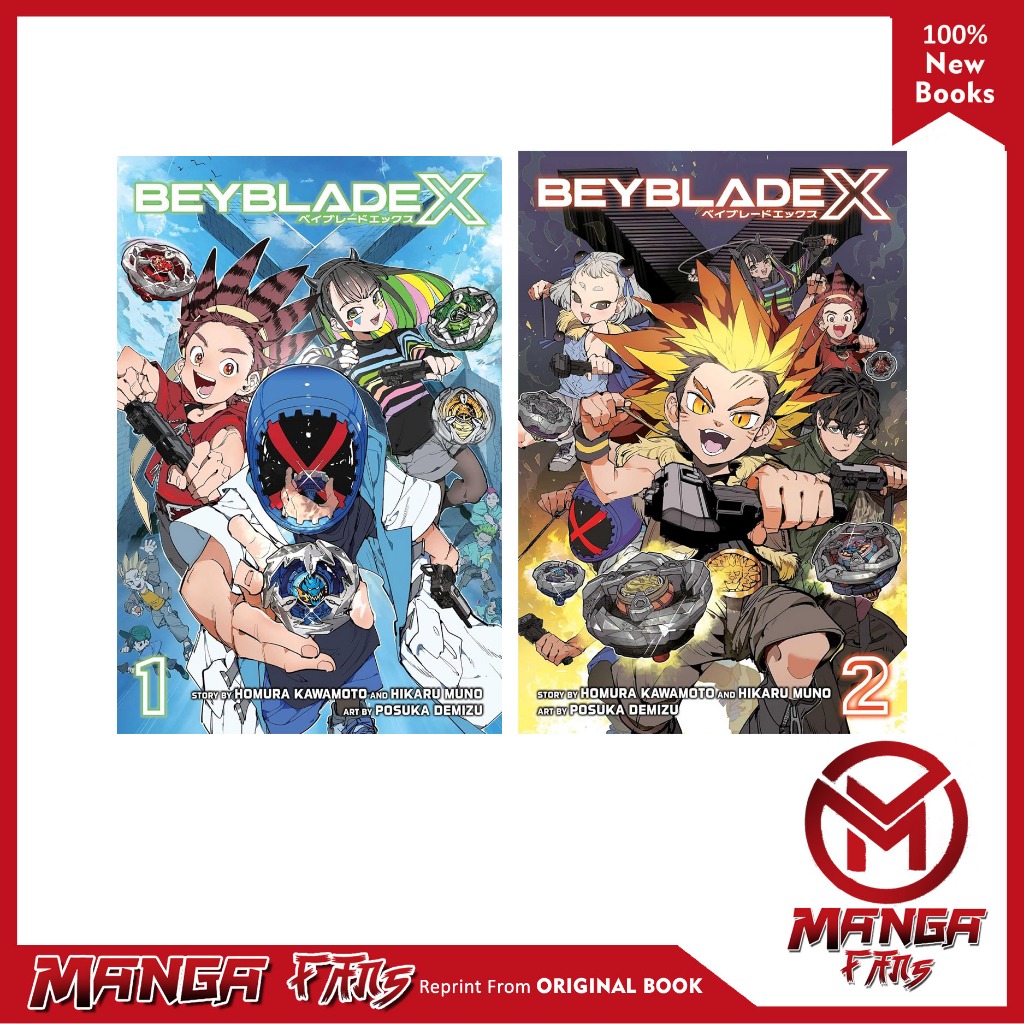 Jual komik manga: Bundle Beyblade X v01-02 Homura Kawamoto, Hikaru Muno, Posuka Demizu | Shopee ...