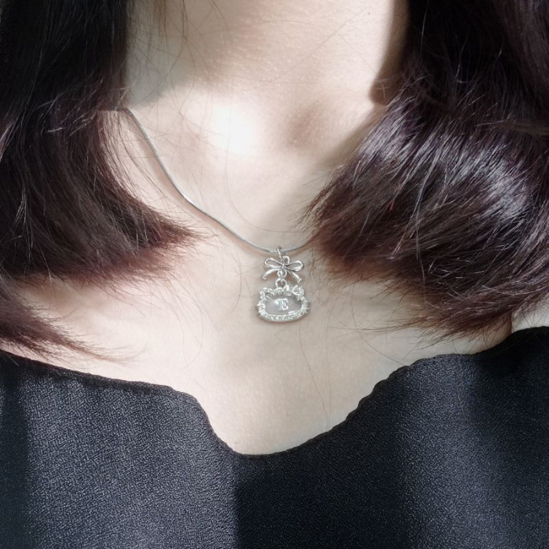 Jual Kitty — Initial Necklace | Custom Initial | Hello Kitty Necklace ...