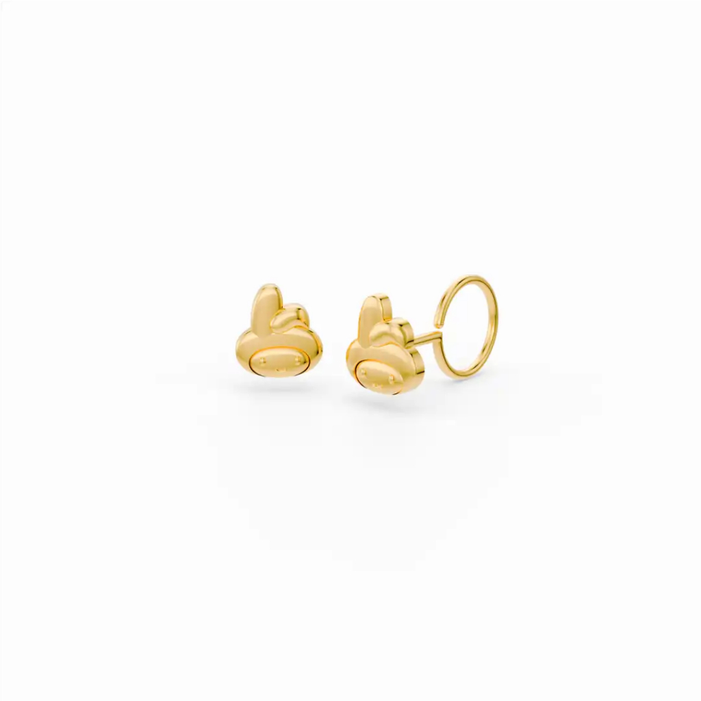 Jual LITTLETHINGSHEWEAR Anting Emas Bayi Daisy Loop End - Emas 17 Karat ...