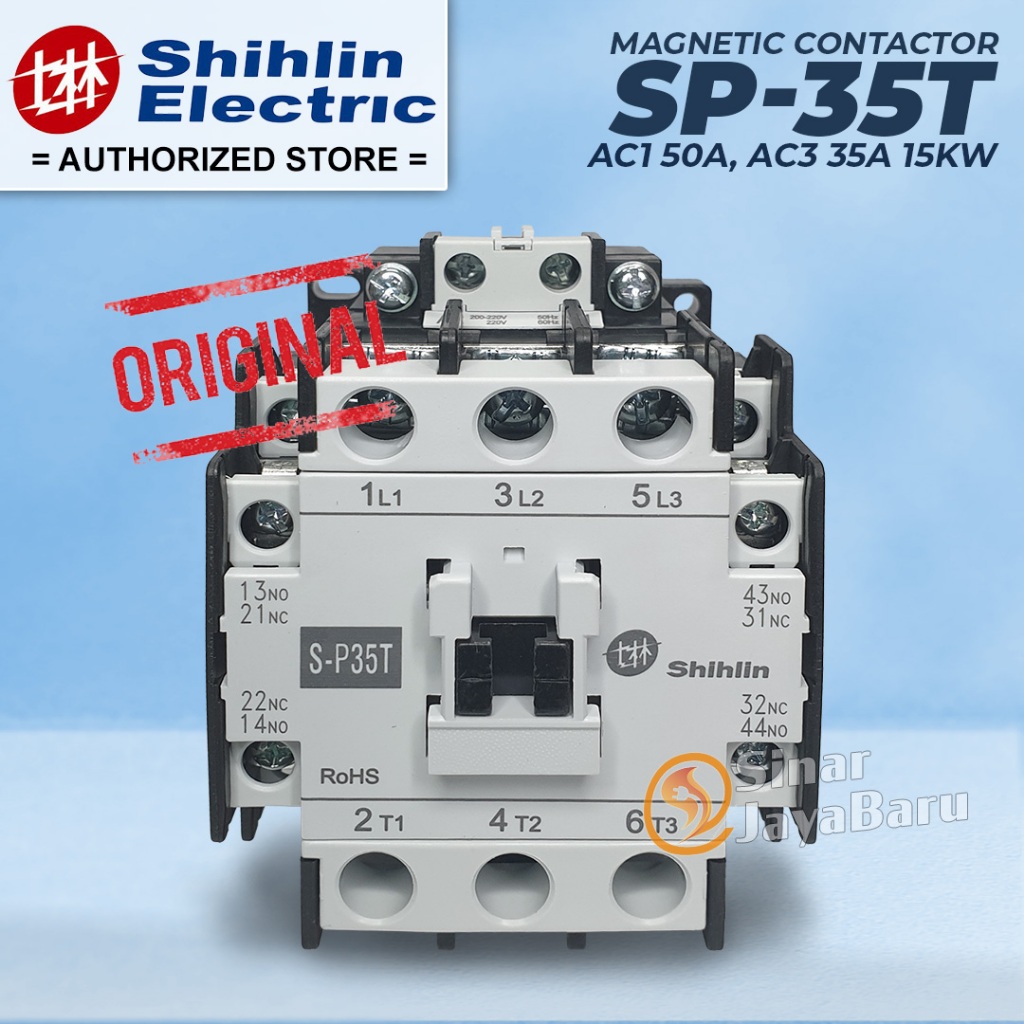 Jual SHIHLIN Kontaktor Contactor S-P35T SP35T S-P35 SP35 24V 110V 220V 380V | Shopee Indonesia