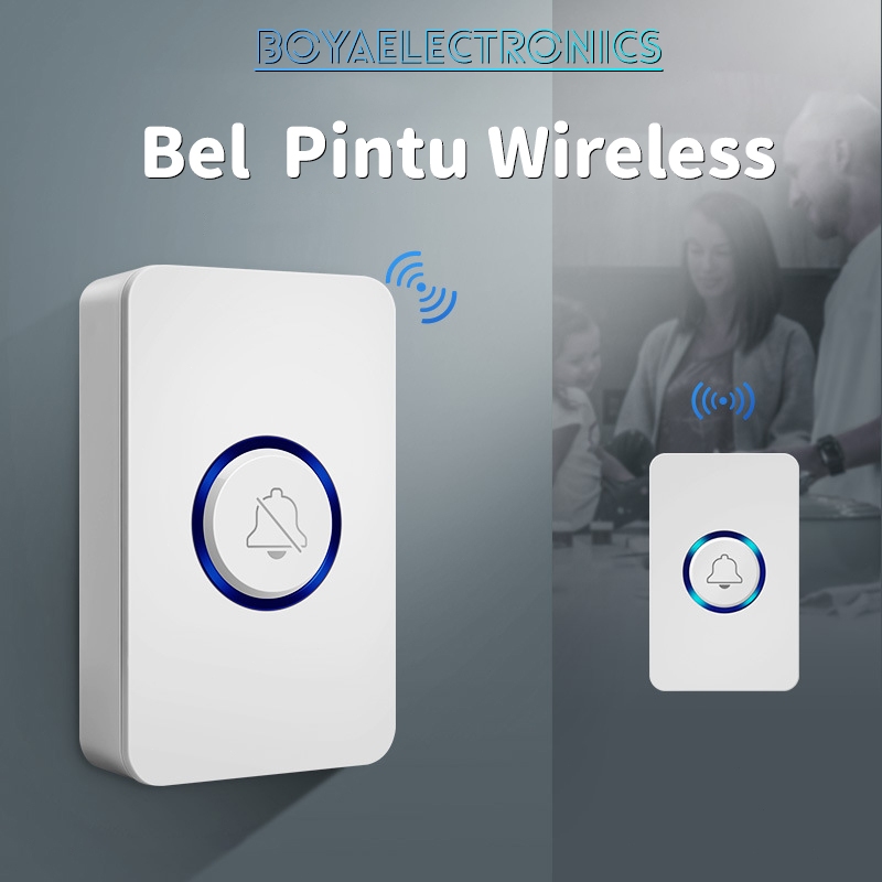 Jual Bell Pintu Rumah Kantor Wireless Doorbell Bel Rumah Tanpa Kabel ...