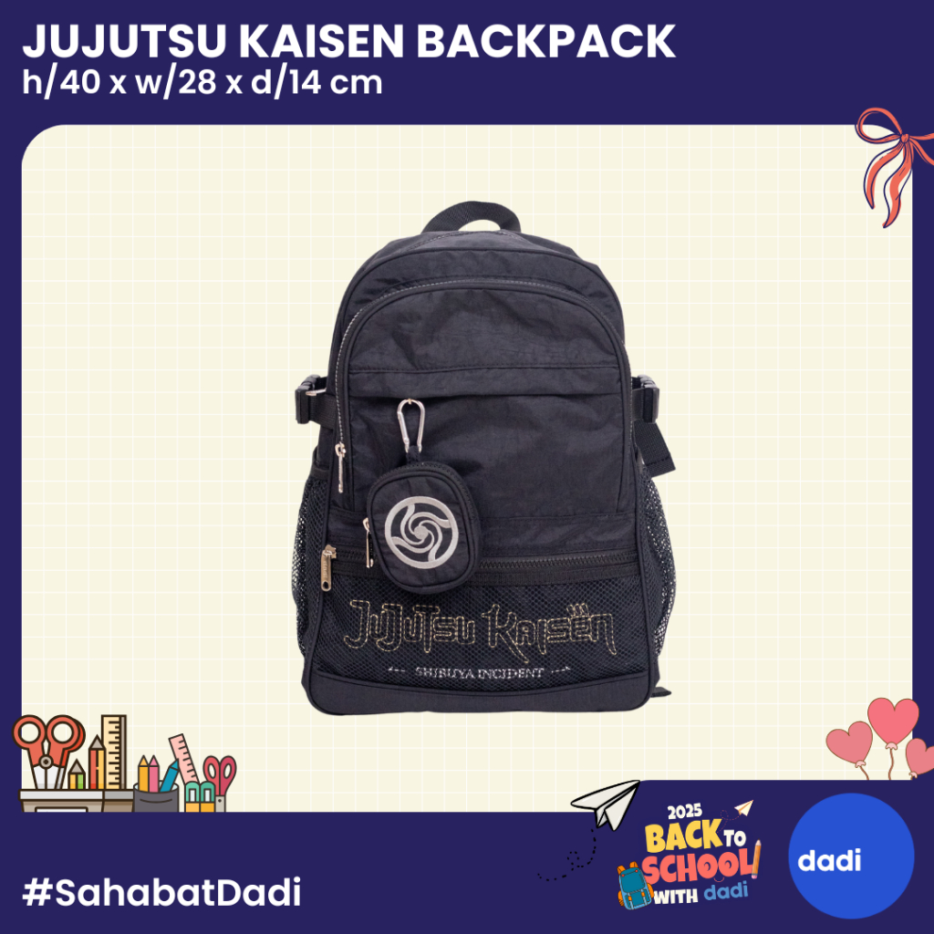 Jual Dadi - Jujutsu Kaisen Black Large Backpack - Tas Ransel Anak/Tas Ransel Laki-Laki | Shopee ...