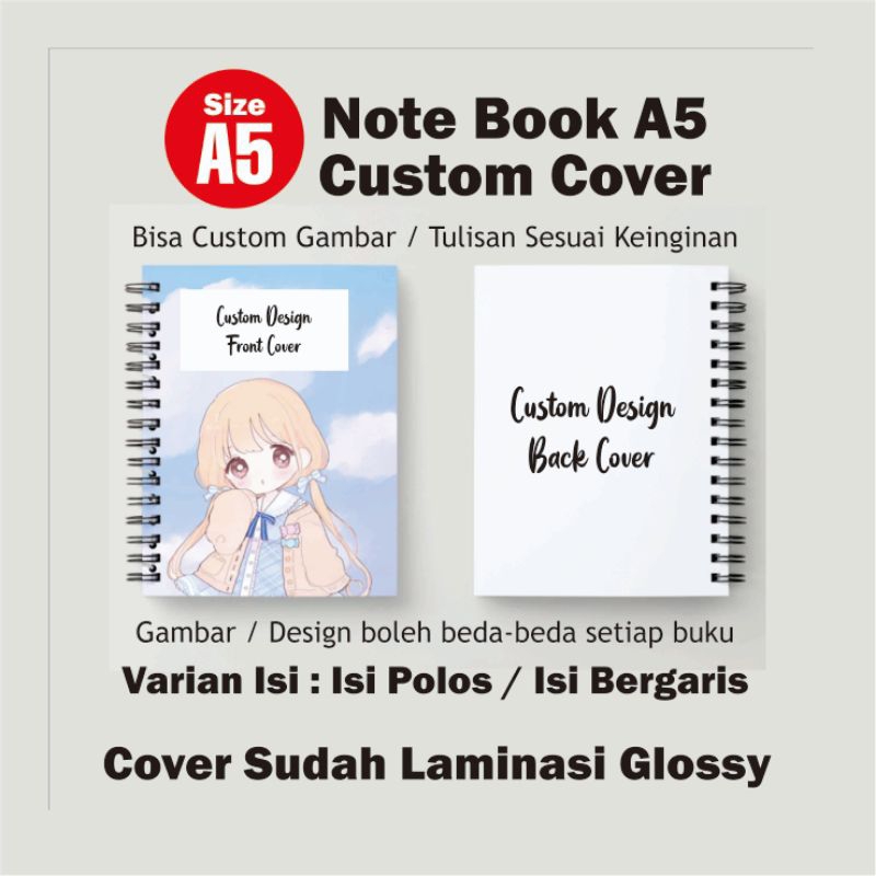 Jual Cetak custom note book A5 bloknote blognote | Shopee Indonesia