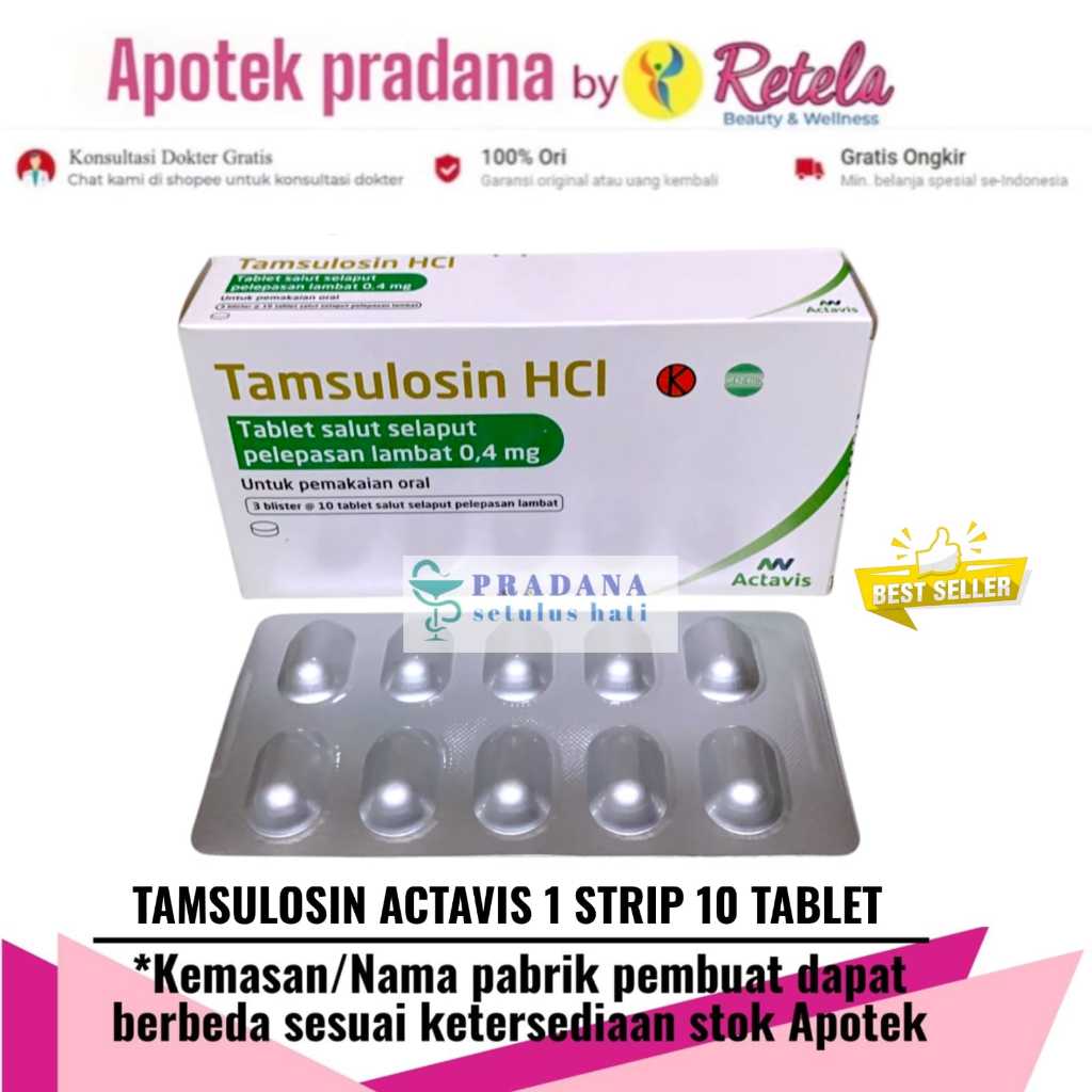 Jual TAMSULOSIN ACTAVIS 1 STRIP 10 TABLET | Shopee Indonesia
