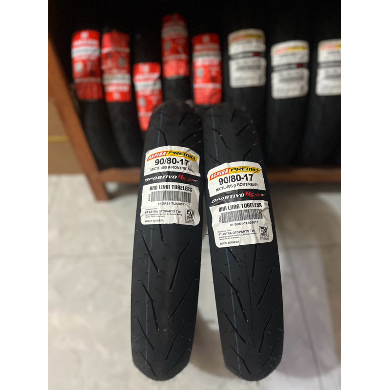 Jual BAN ASPIRA PREMIO TUBLESS RS01 SOFT COMPOUND R17 90/80 | Shopee Indonesia
