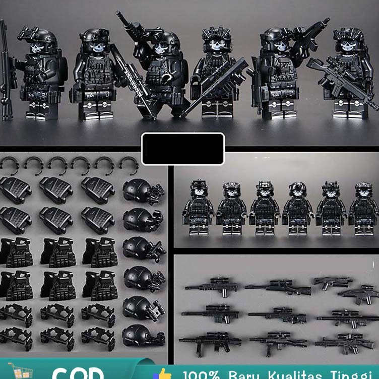 Jual KODE I1Y 1set Mainan Balok Militaryn Minifigure Army Swat Team ...