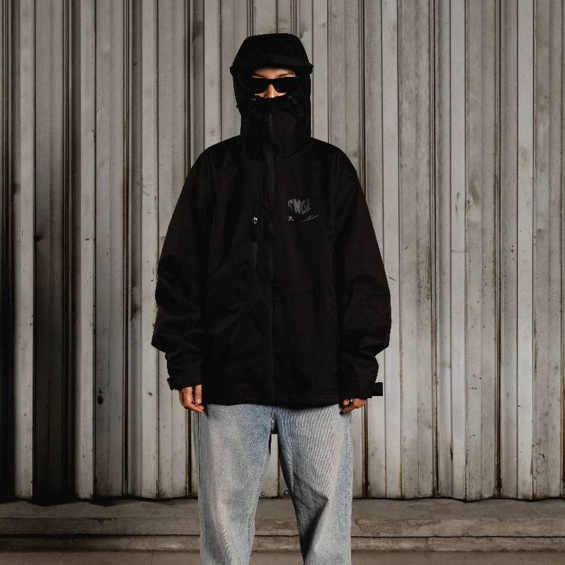 Jual Anorak Jacket Sainangel - suide black | Shopee Indonesia