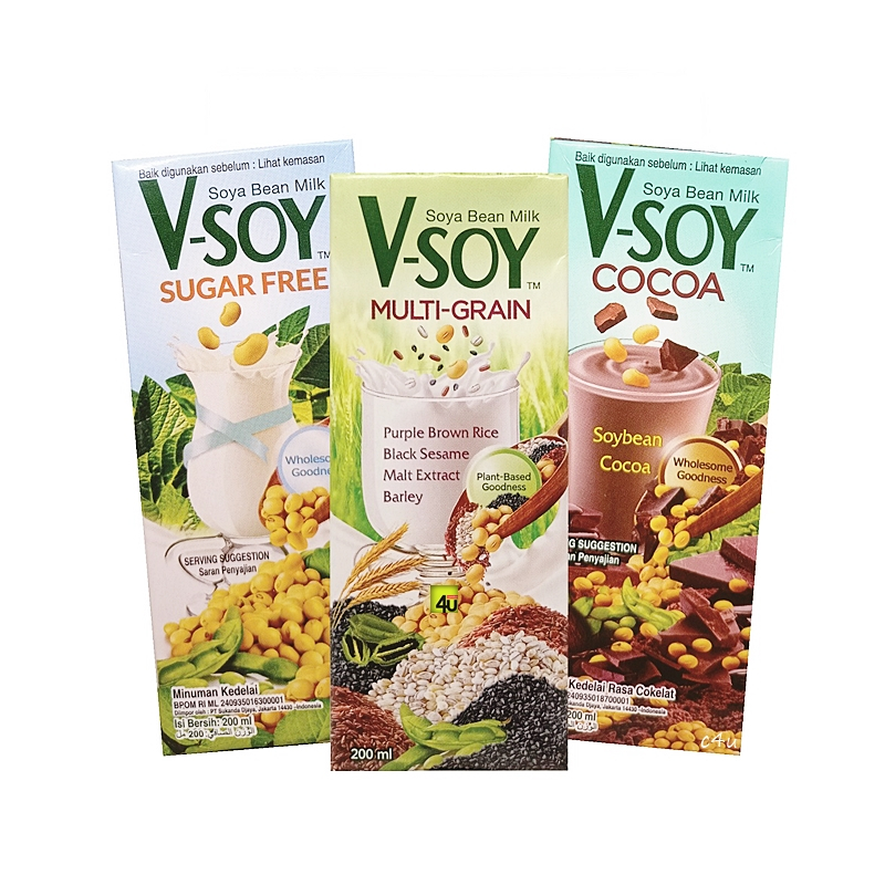 Jual V-SOY - Multi-grain Soya Bean Milk - 200 ml | Shopee Indonesia