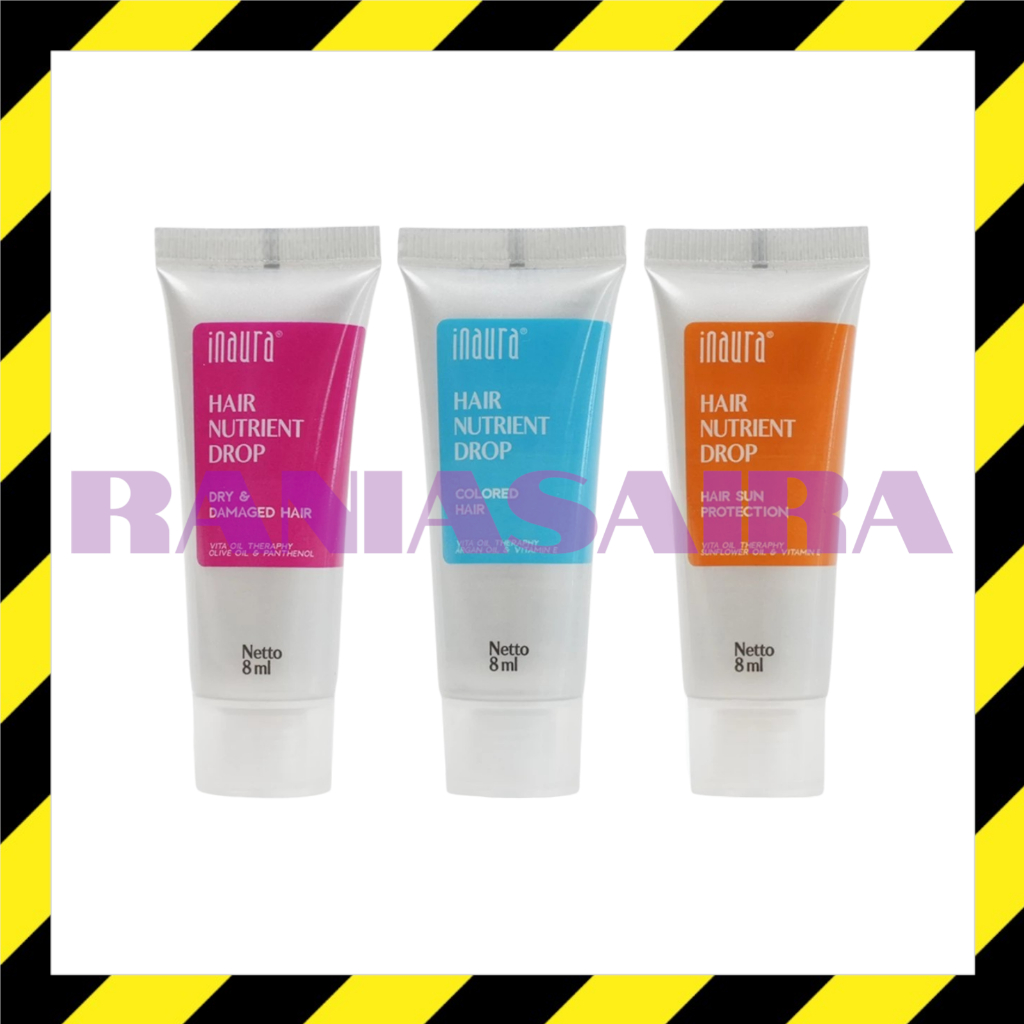 Jual INAURA Hair Nutrient Drop 10ml (SATUAN) Vitamin Rambut Kering 8ml ...