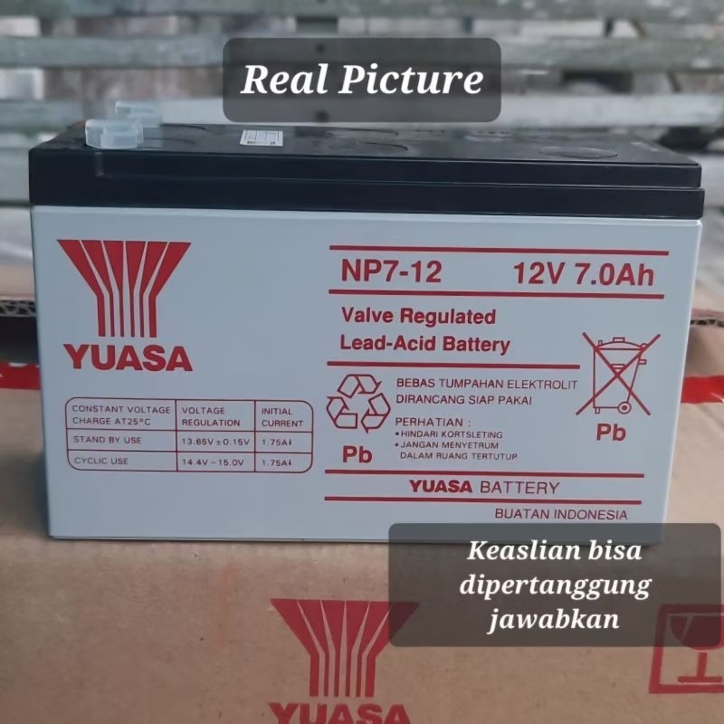 Jual Aki Kering YUASA 12V 7AH Original ACCU tangki pompa semprot ...