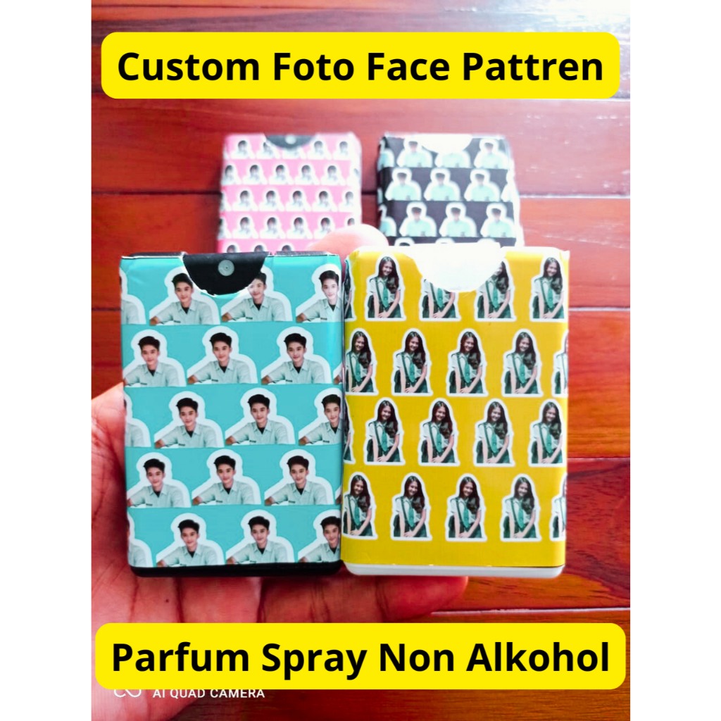 Jual Parfum Spray 20 Ml Custom Foto Face Pattren Lucu Buat Kado ...
