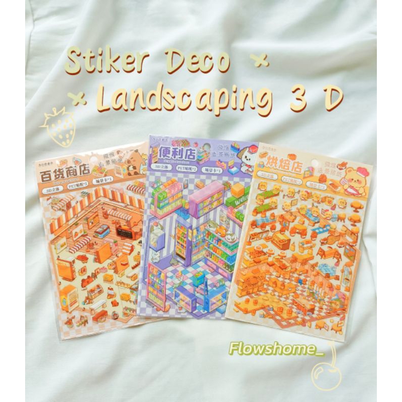 Jual Stiker deco landscaping 3d / stiker ruangan 3d/ stiker ruanga ...