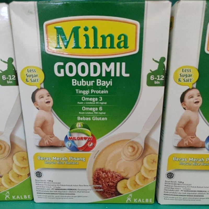 Jual Milna Goodmil 8+ Bubur Bayi Khusus Rasa Beras Merah Pisang 120g ...