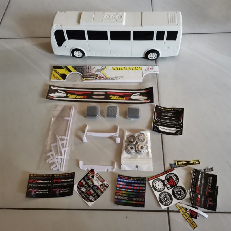 Jual miniatur bus Rahma Nursyifa tinggal rakit pasang sendiri | Shopee ...