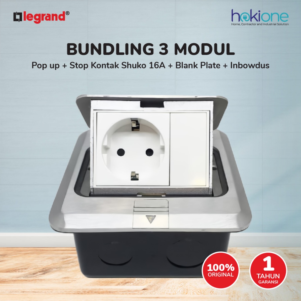 Jual Legrand Stop Kontak Lantai Pop Up 3 Modul+Inbowdus+Blank | Shopee ...
