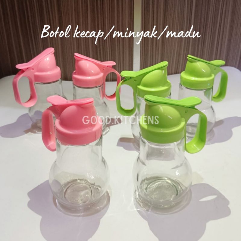 Jual G244 BOTOL KACA SERBAGUNA ANTI TUMPAH BOTOL KECAP ASIN BOTOL MADU ...