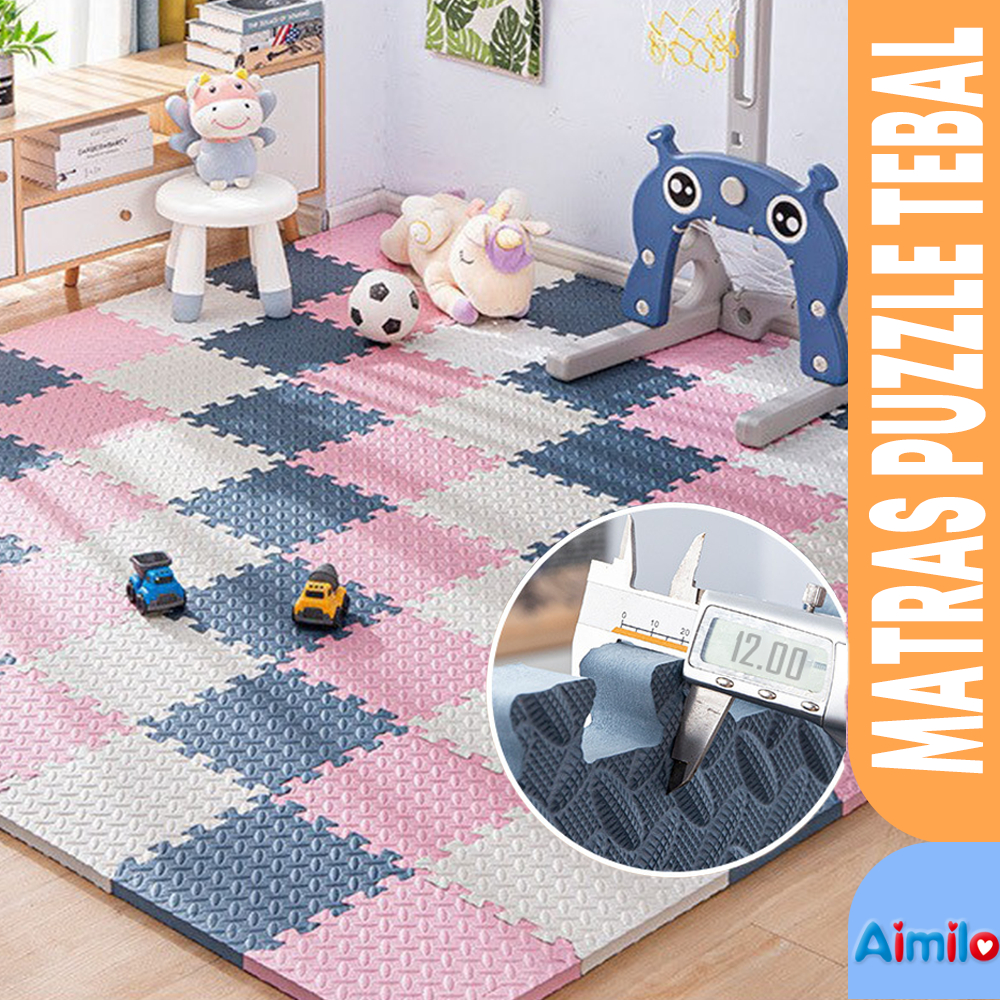 Jual Matras Puzzle Evamat Tebal 12mm 30x30cm Playmate Bayi Alas Bermain ...