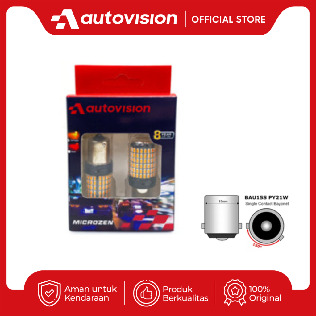Jual Lampu Sein S25 BAU15S/PY21W (150 °) 4014 144SMD 12V Yellow | Shopee Indonesia