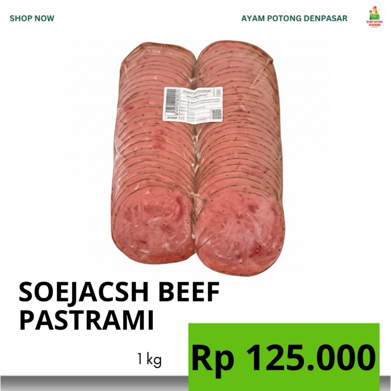 Jual BEEF PASTRAMI 1kg // BEEF SLICE IMPORT 1KG (BRISKET / RASHER ...