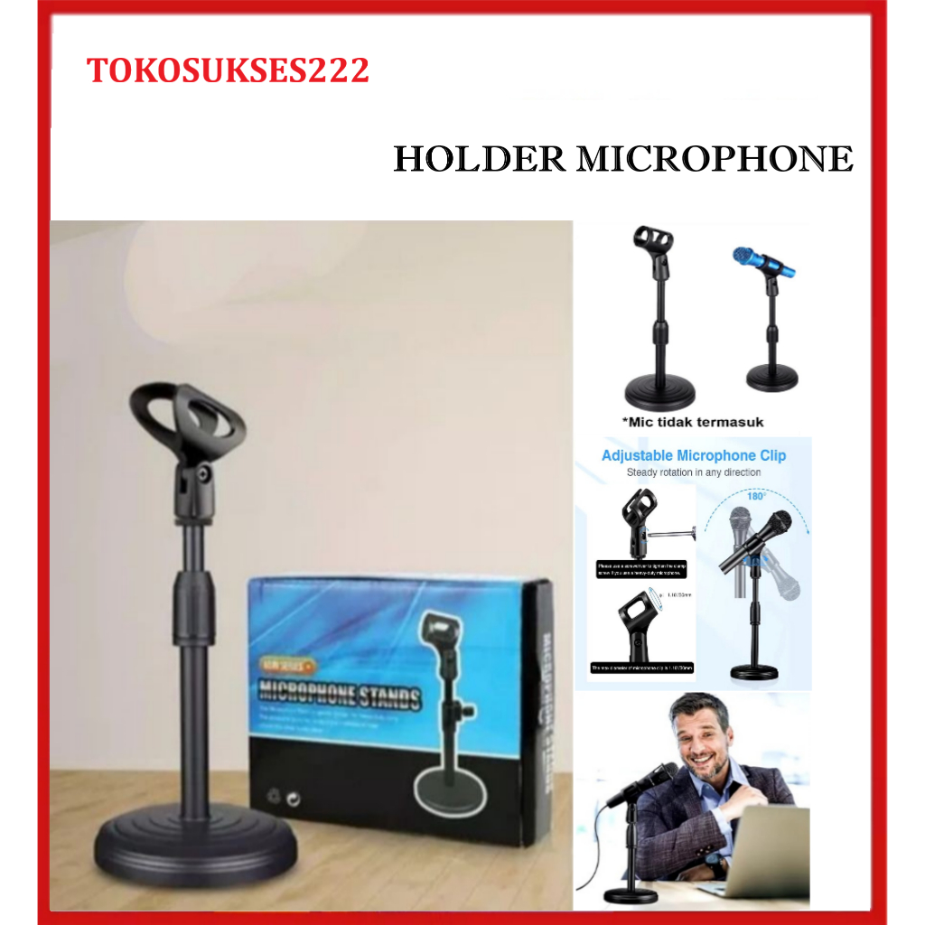 Jual Stand Holder Microphone meja HD-26 Stand Mic Holder | Shopee Indonesia