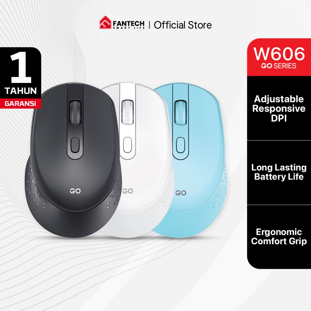 Jual Mouse Wireless Office Kantor FANTECH GO 2.4Ghz 1600DPI | Shopee Indonesia