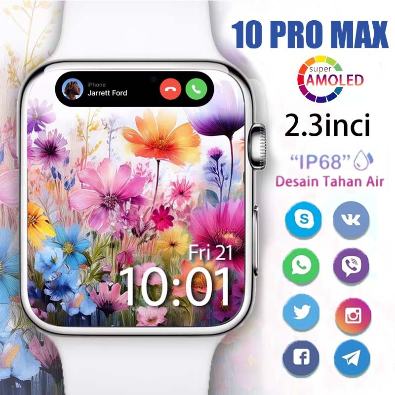 Jual [COD] SmartWatch 10 Pro Max Original with 2.2" HD AMOLED Display ...