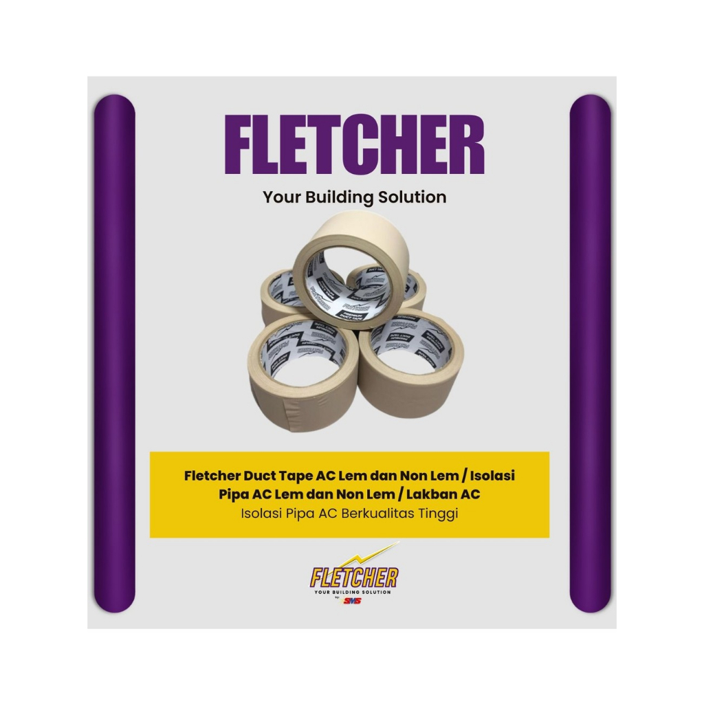 Jual Fletcher Duct Tape AC Lem dan Non Lem / Isolasi Pipa AC Lem dan ...